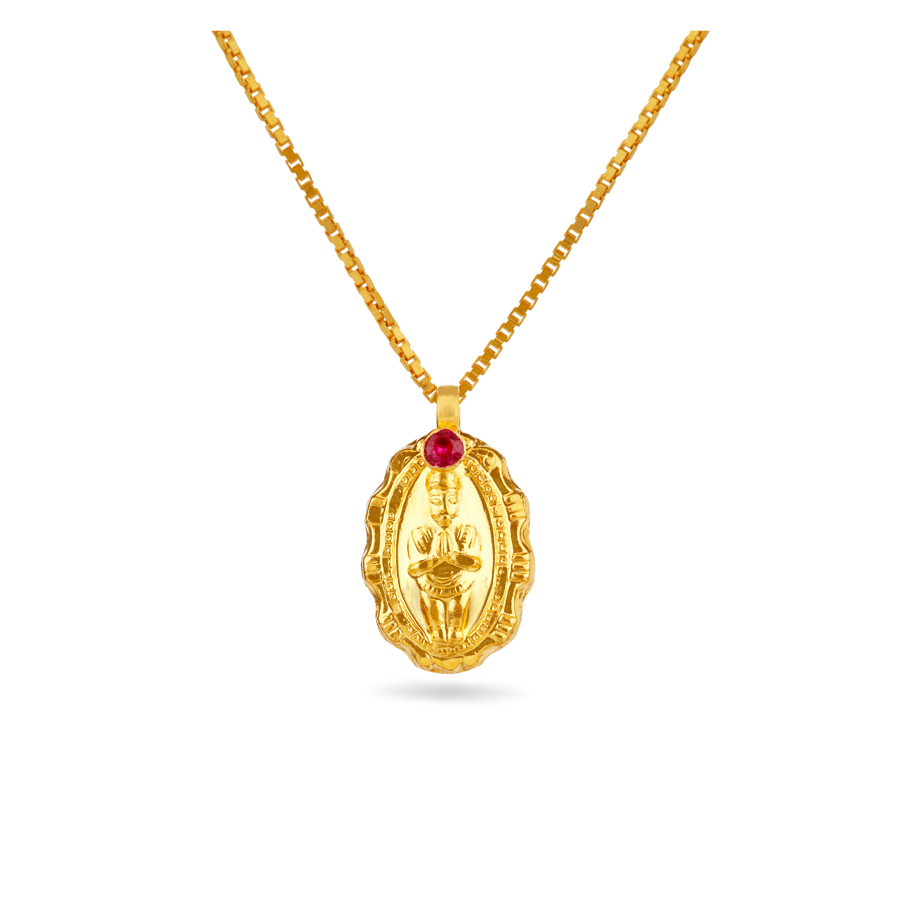 Embossed Hanuman 22K Gold Pendant Traditional Pendant